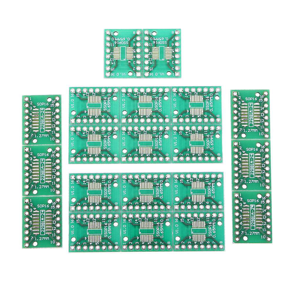 20 Pcs SO16 SSOP16 TSSOP16 SOIC16 To DIP Adapter PCB Board Converter ...